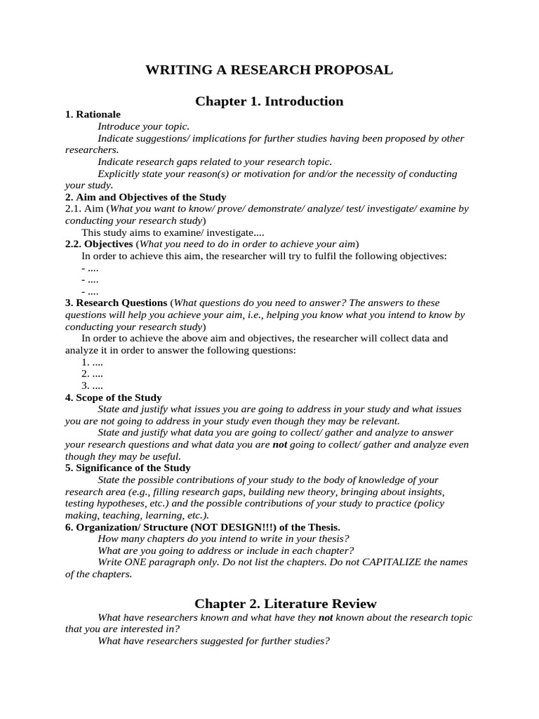 Writing An Academic Research Proposal - Brief Instructions | PDF | Statistics | Statistical ...