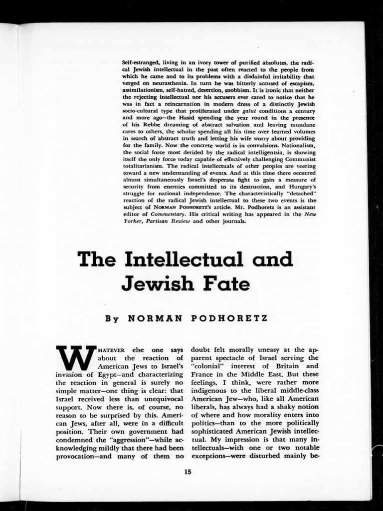 American Jewish Intellectuals' Dilemma | PDF | Jews | Israel