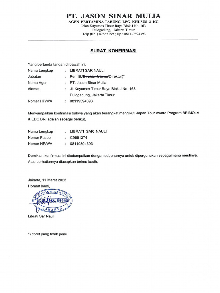 PT Jason Sinar Mulia | PDF