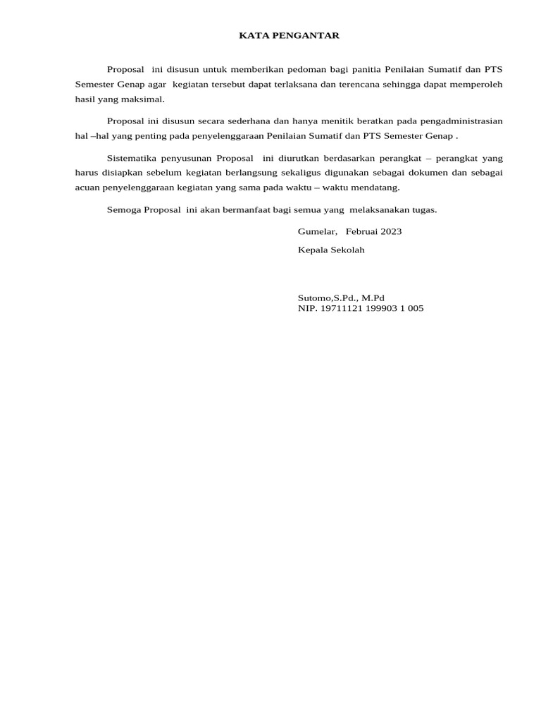 Proposal PTS 2023 | PDF | Sains & Matematika