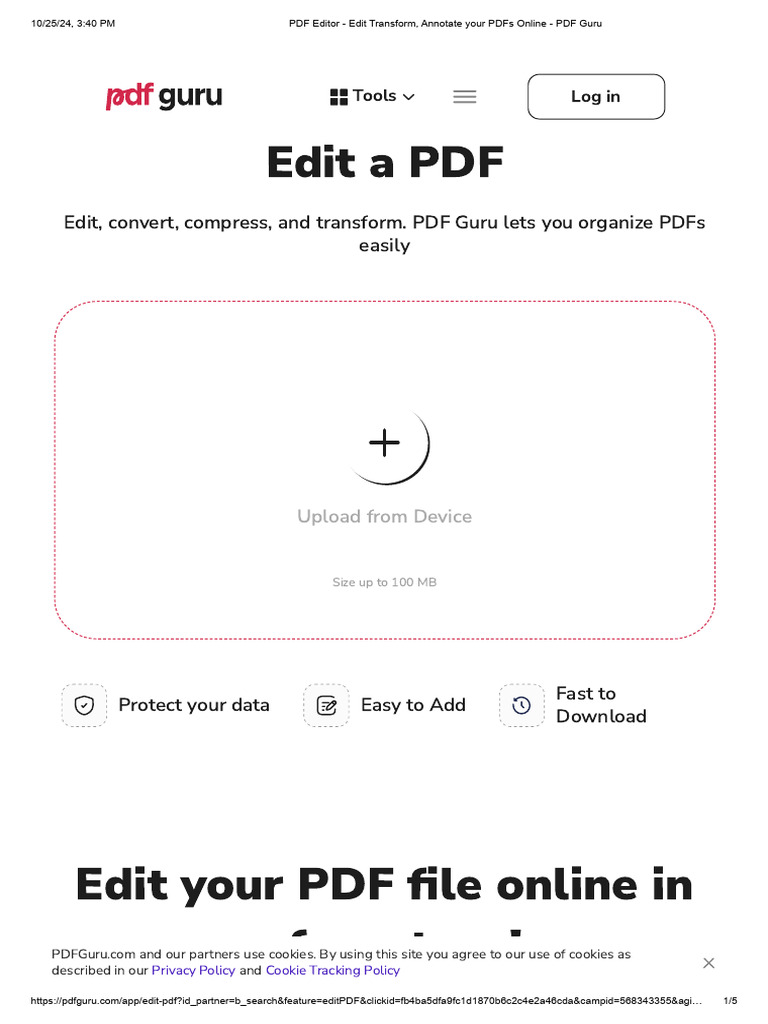 PDF Editor - Edit Transform, Annotate Your PDFs Online - PDF Guru | PDF | Computing | Software