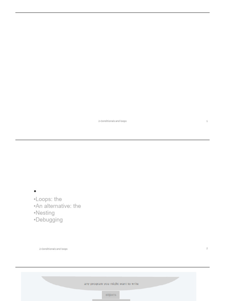 2-Conditionals and Loops | PDF | Control Flow | Boolean Data Type