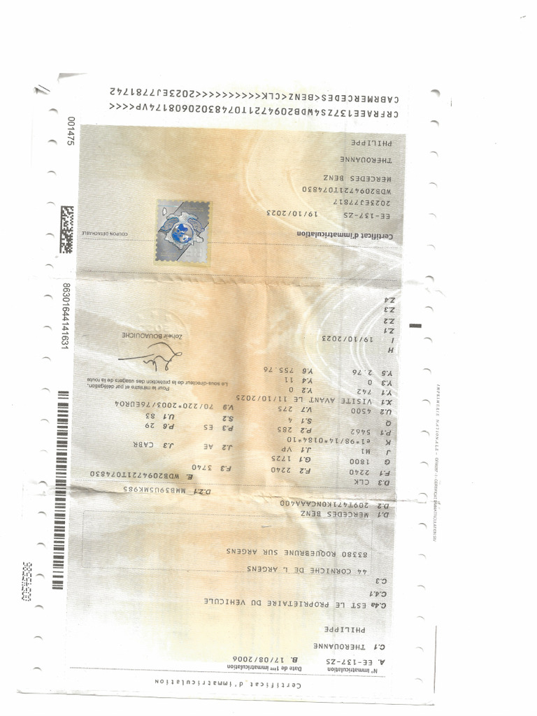 Carte grise recto Mercedes.pdf | PDF