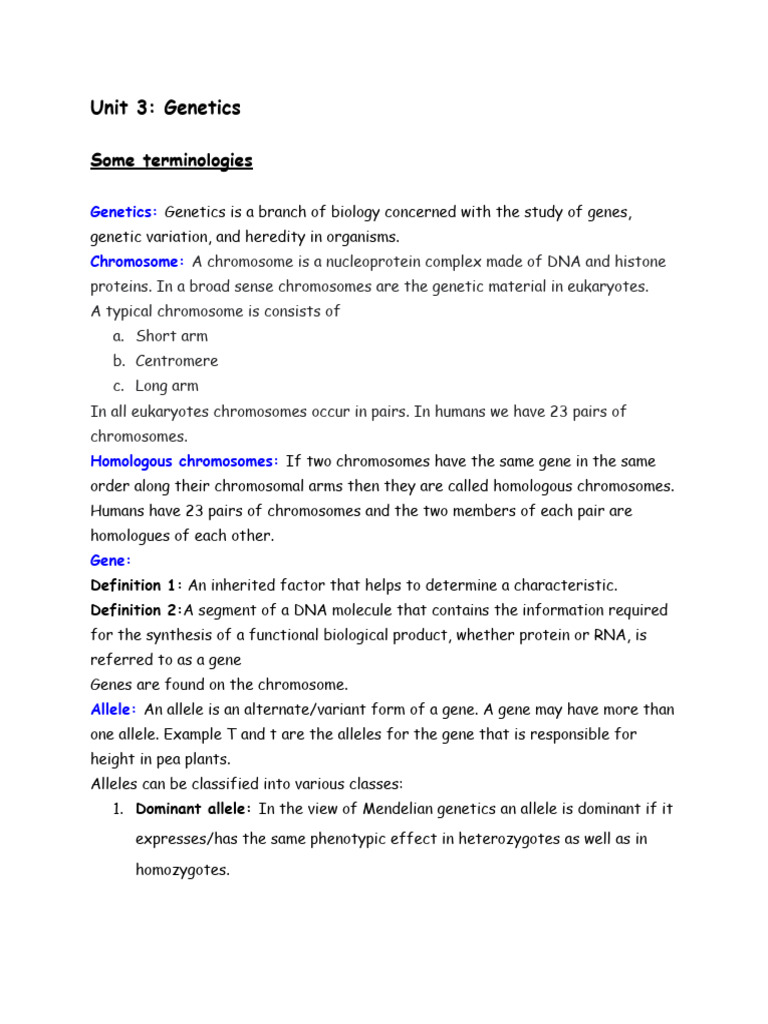 Genetics Pdf Dominance Genetics Allele 8845