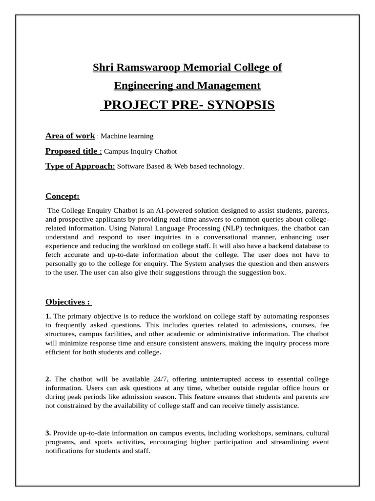 presynopsis.pdf | PDF | Python (Programming Language) | Information Science