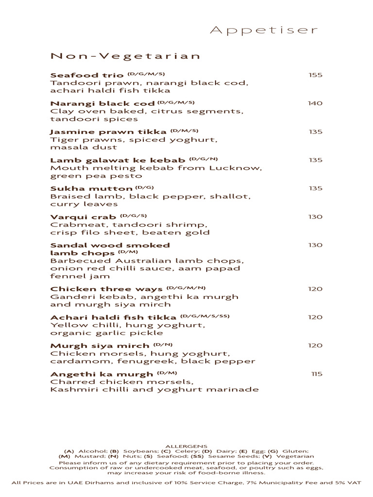 Varq Restaurant Menu Overview | PDF | Breads | Curry
