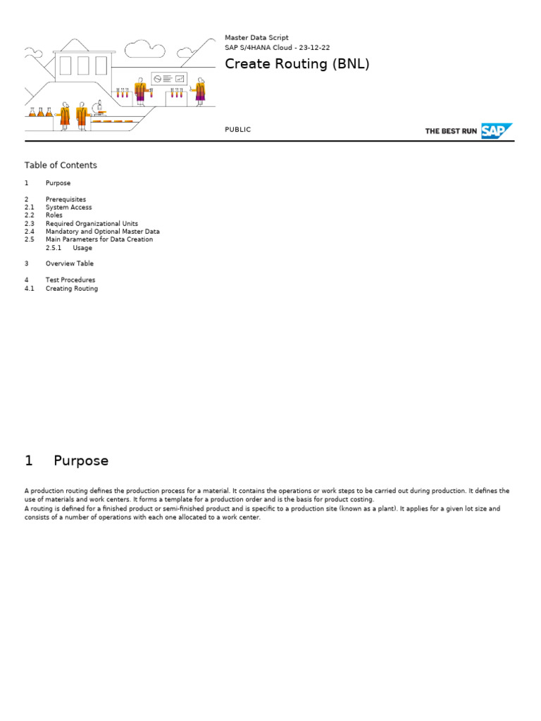 BNL - S4CLD2302 - Master - Data - Create Routing | PDF | Menu (Computing) | System