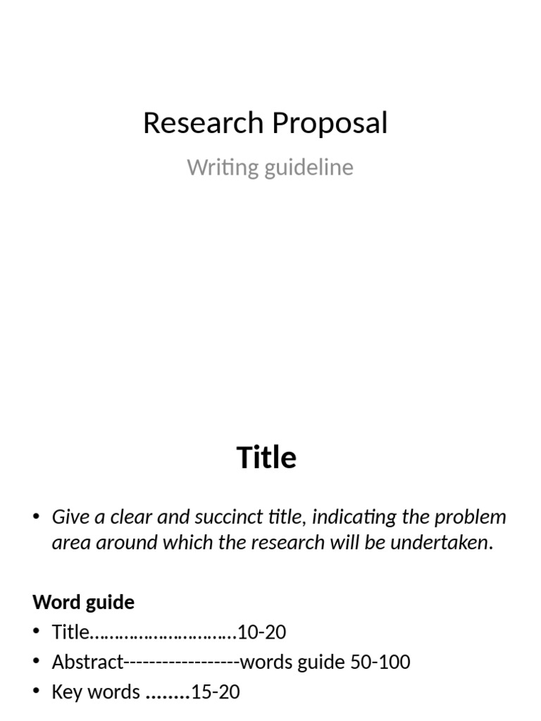 Proposal Writing Guidelines | PDF | Methodology | Science