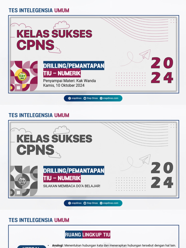 2 Drilling TIU Part 2 (Numerik) - Coretan | PDF | Metode & Bahan Ajar