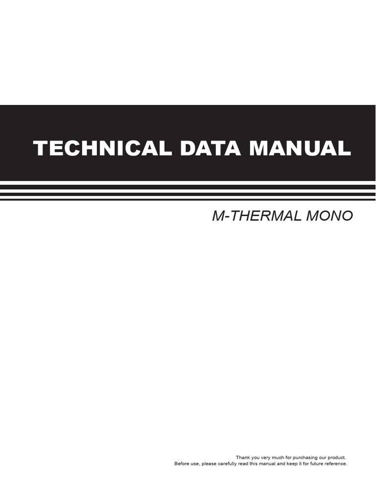 Technical Data Manual: M-Thermal Mono | PDF | Heat Pump | Heat