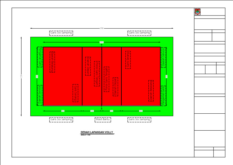 DENAH LAPANGAN VOLLY | PDF
