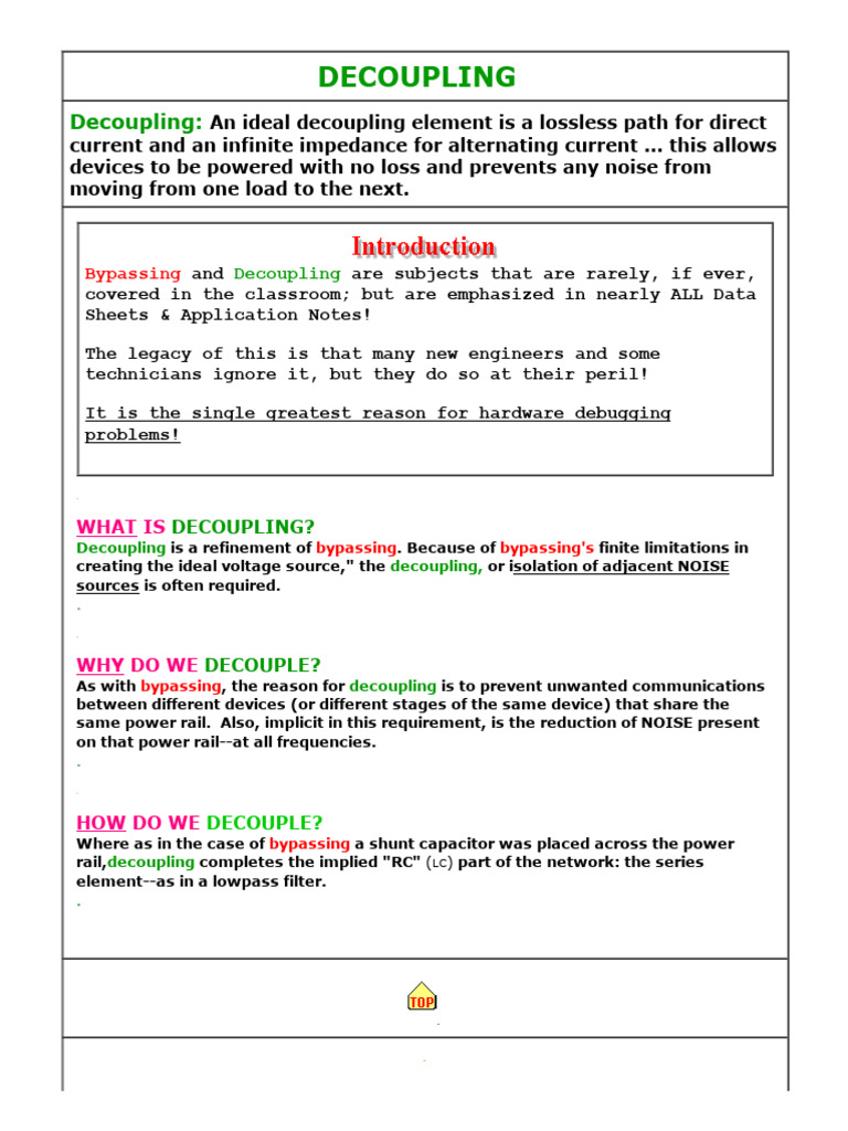 Decoupling capacitor - Tutorial | PDF | Inductor | Capacitor