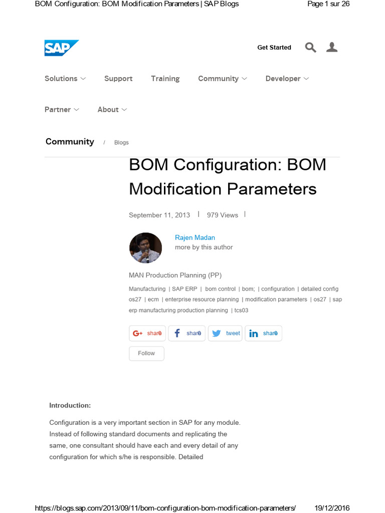 Bom Configuration Bom Modification | PDF | Enterprise Resource Planning | Parameter (Computer ...