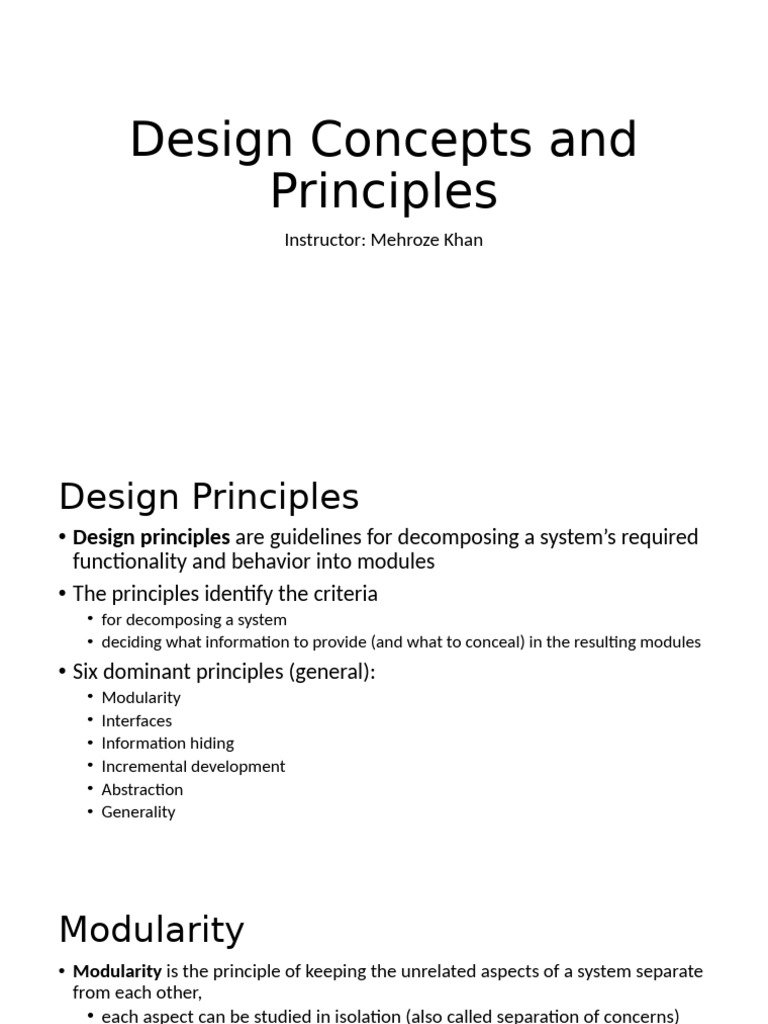 13-Design Concepts and Principles | PDF | Modular Programming ...