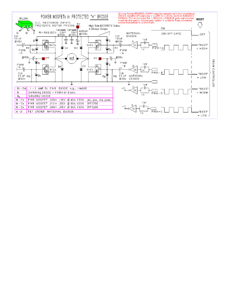 H-Bridge W Power MOSFETs | PDF