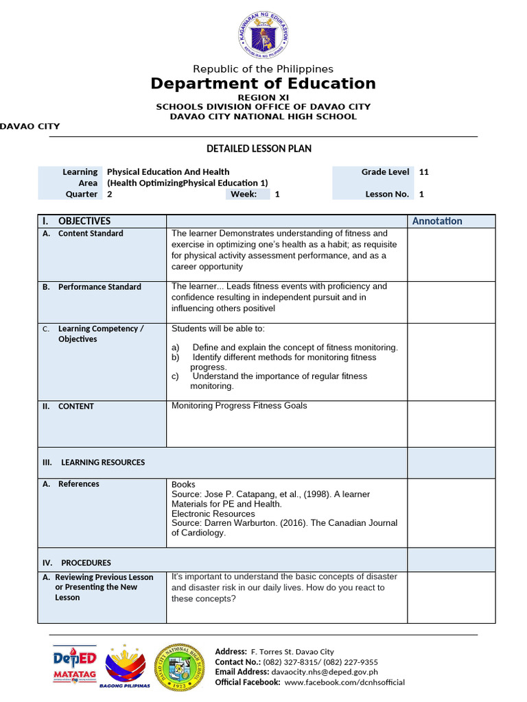 LP-EAPP-Q1 (4) | PDF | Physical Fitness | Learning