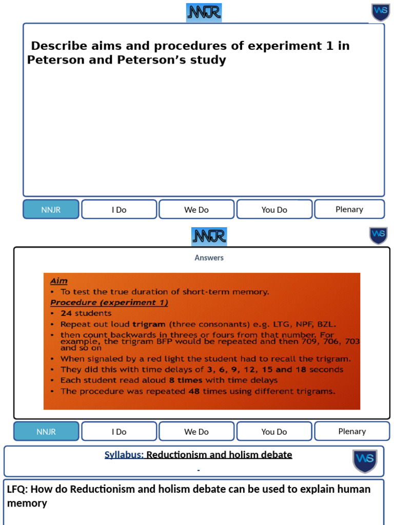 LP 21 Yr 10 Reductionism vs. Holism - Issues and Debate - New Format | PDF | Holism | Reductionism