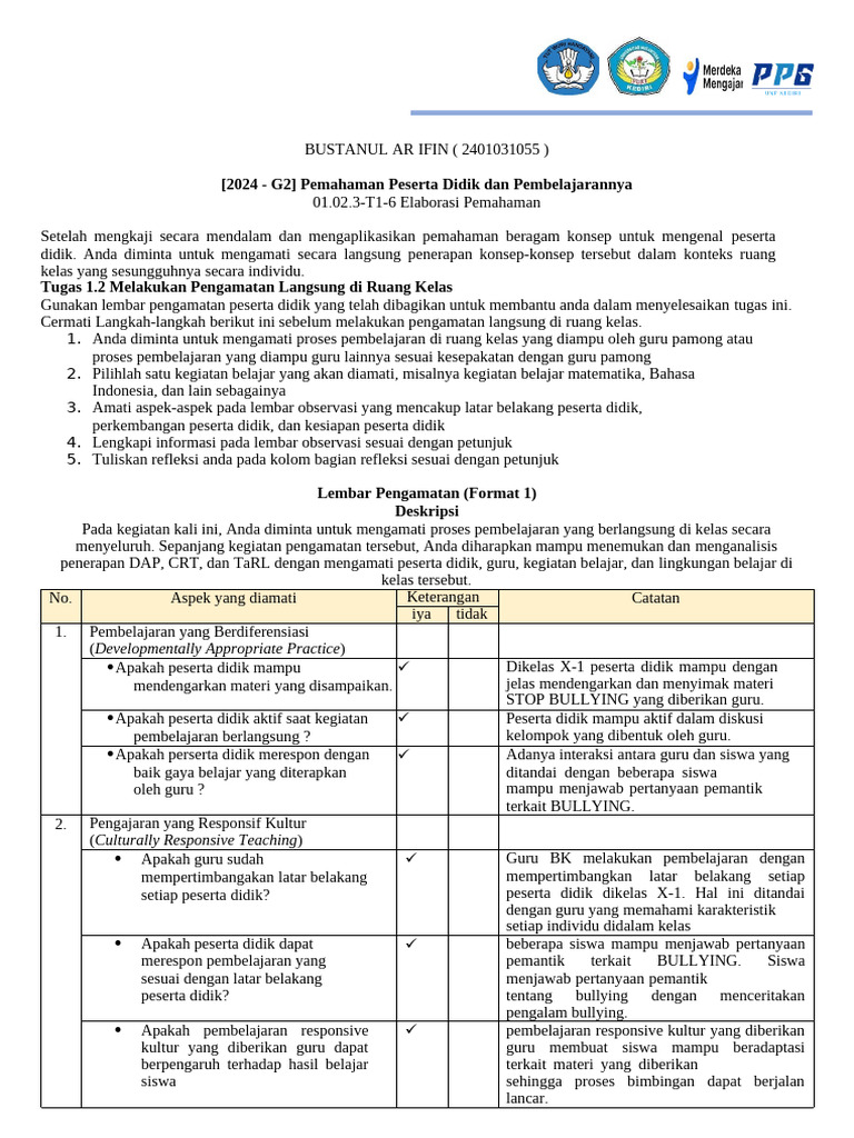 T1-6 Elaborasi Pemahaman | PDF | Karier & Perkembangan