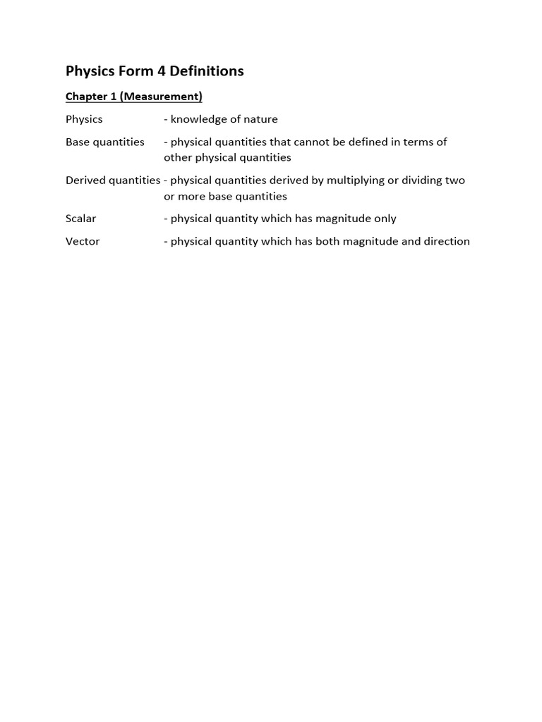 Physics Def f4 | PDF | Force | Waves