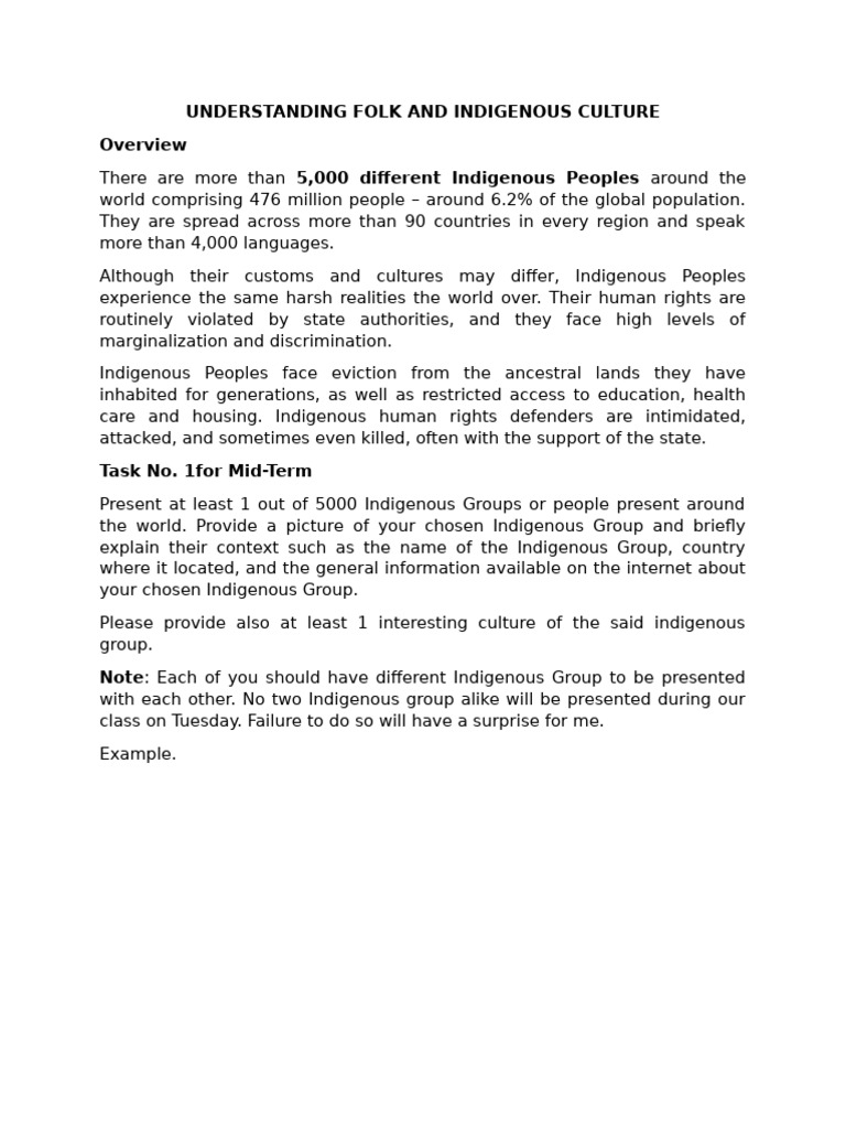 Understanding Folk and Indigenous Culture | PDF