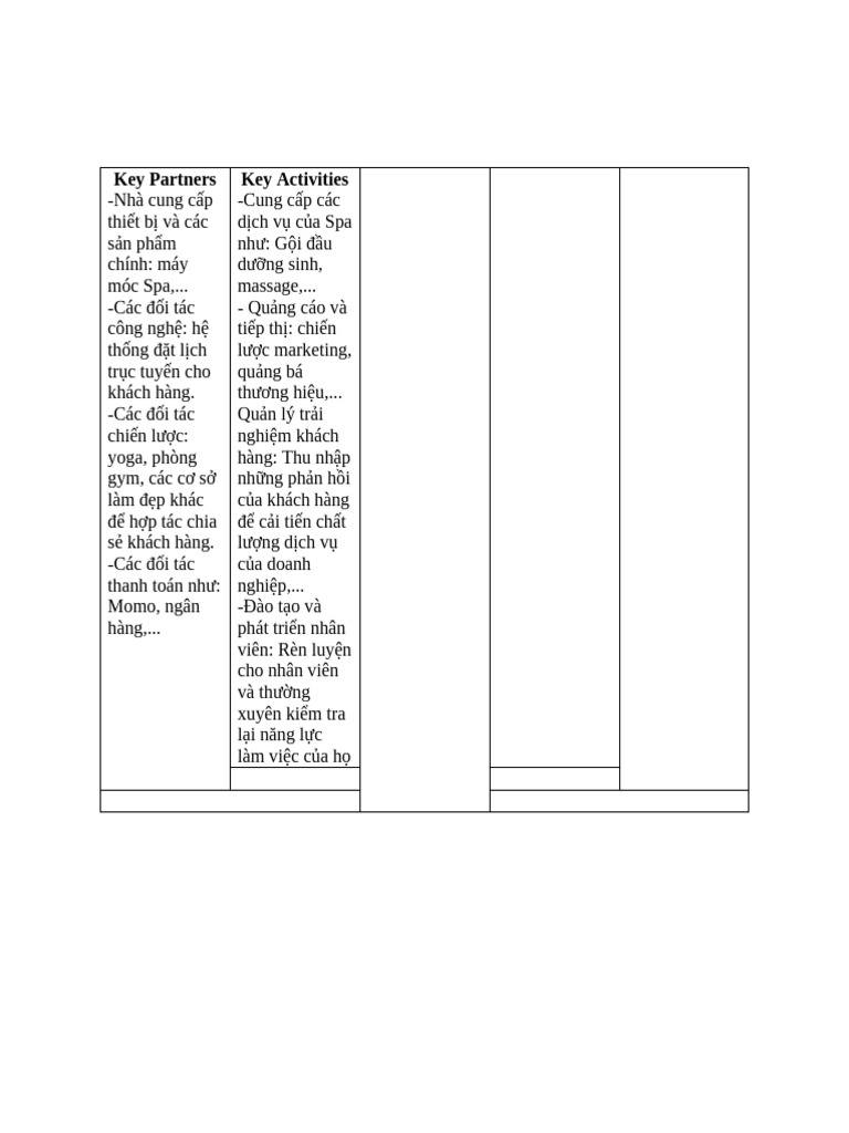 Key Partners Key Activities | PDF