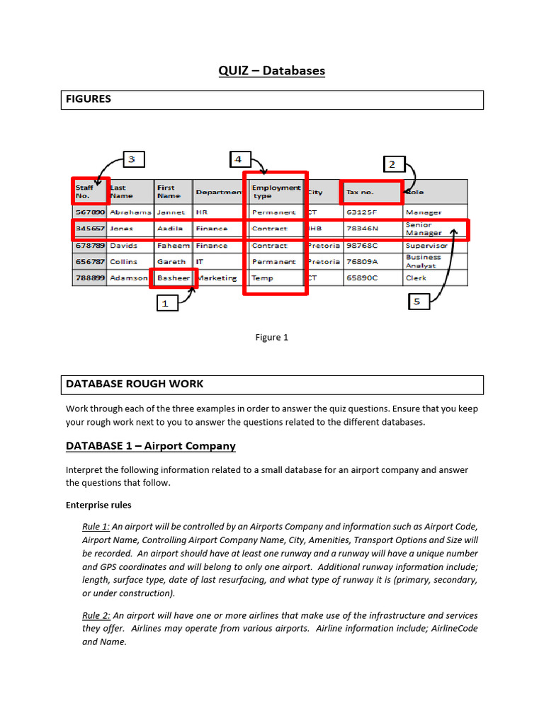 Chap5 Databases - Complete Before Attempting The Questions | PDF | Airport | Ships
