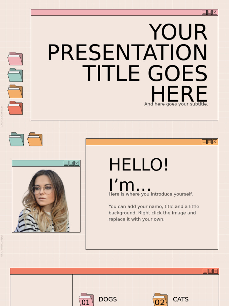 Simple Interface With File Folders SlidesMania | PDF