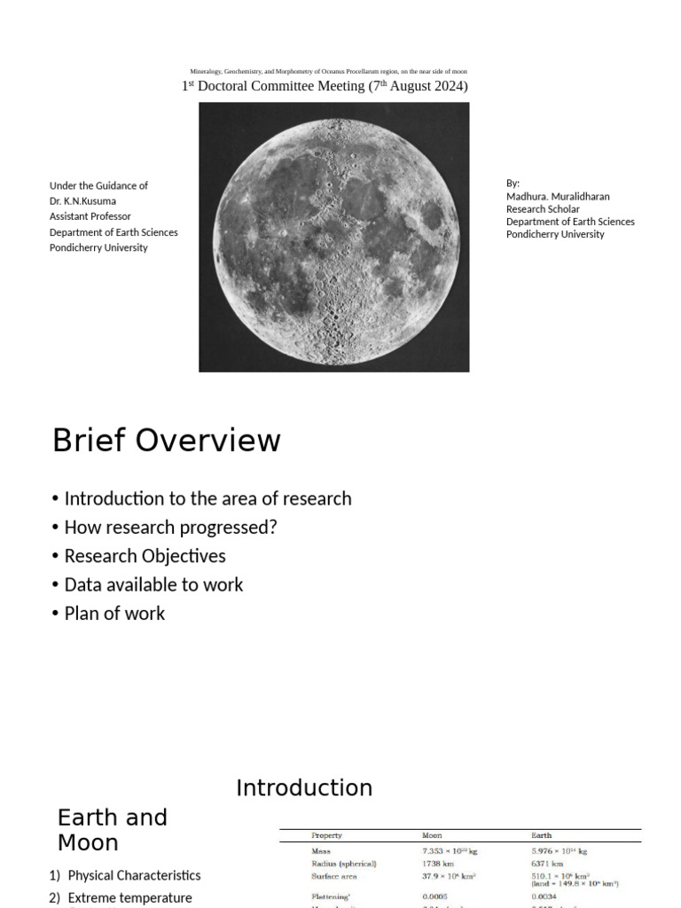 Oceanus Procellarum: Mineralogy & Geochemistry | PDF | Moon | Geology