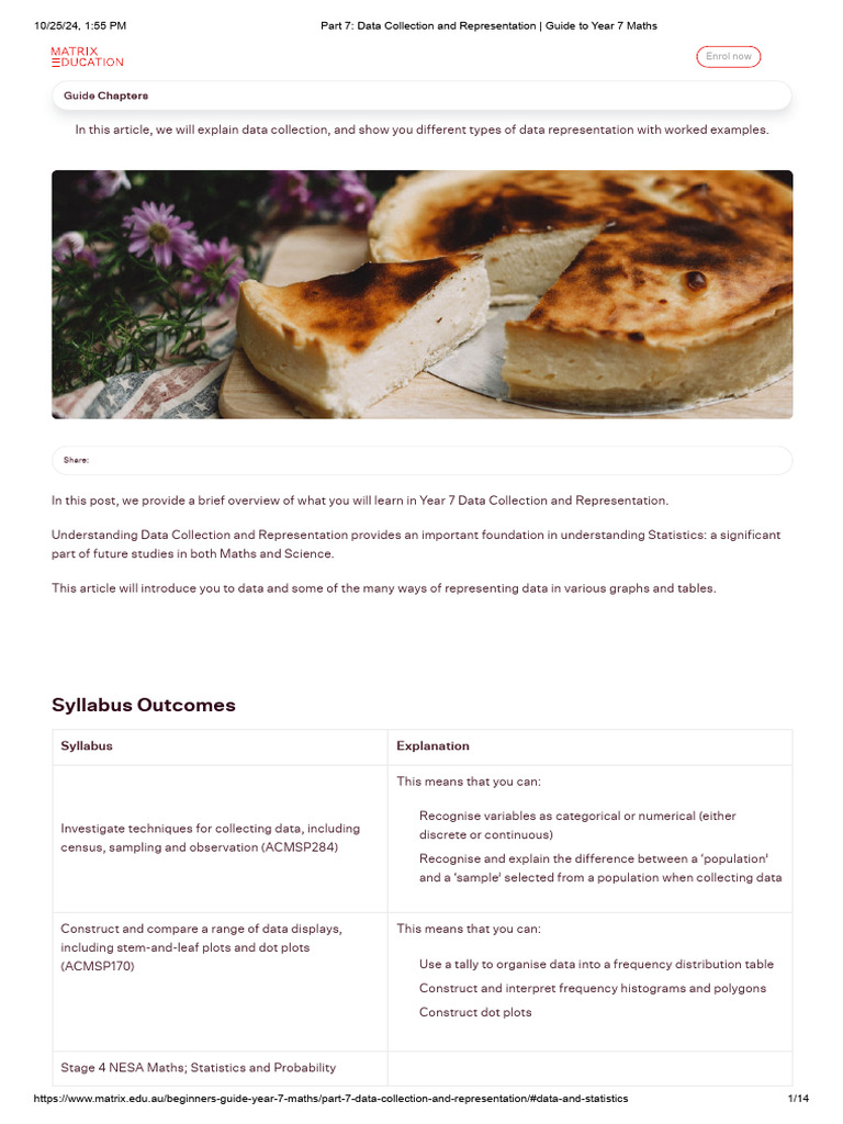 25 Oct Part 7 - Data Collection and Representation - Guide To Year 7 Maths | PDF | Histogram ...