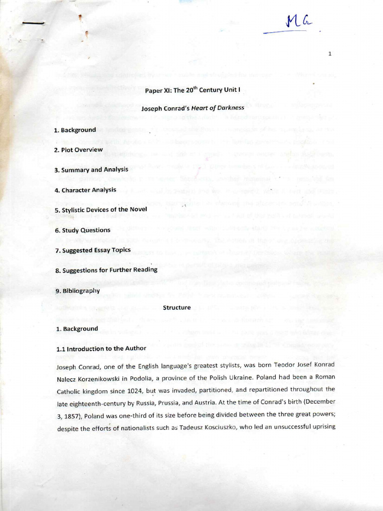 Heart of Darkness Study Material | PDF