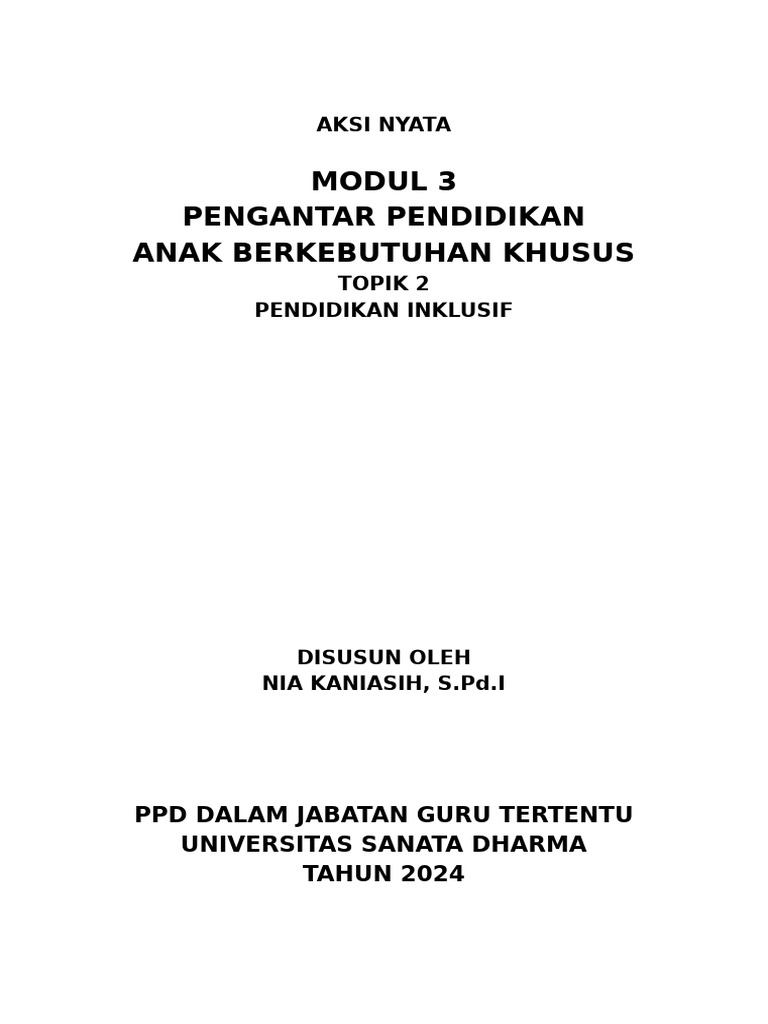 Pengantar Pembelajaran Anak Berkebutuhan Khusus | PDF