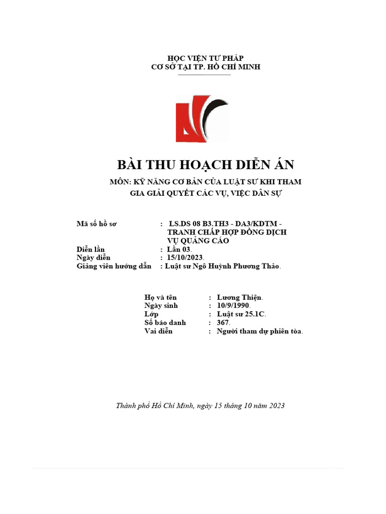 (123doc) - Bai-Thu-Hoach-Dien-An-Ls-Ds-08-B3-Th3-Da3-Kdtm-Tranh-Chap-Hop-Dong-Dich-Vu-Quang-Cao ...