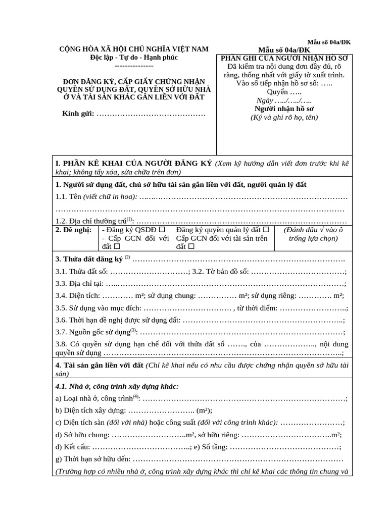 - Mẫu số 04a/ĐK | PDF