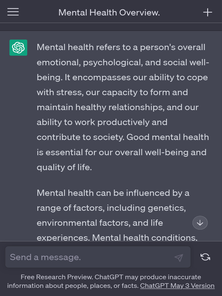 Mental Health Overview | PDF