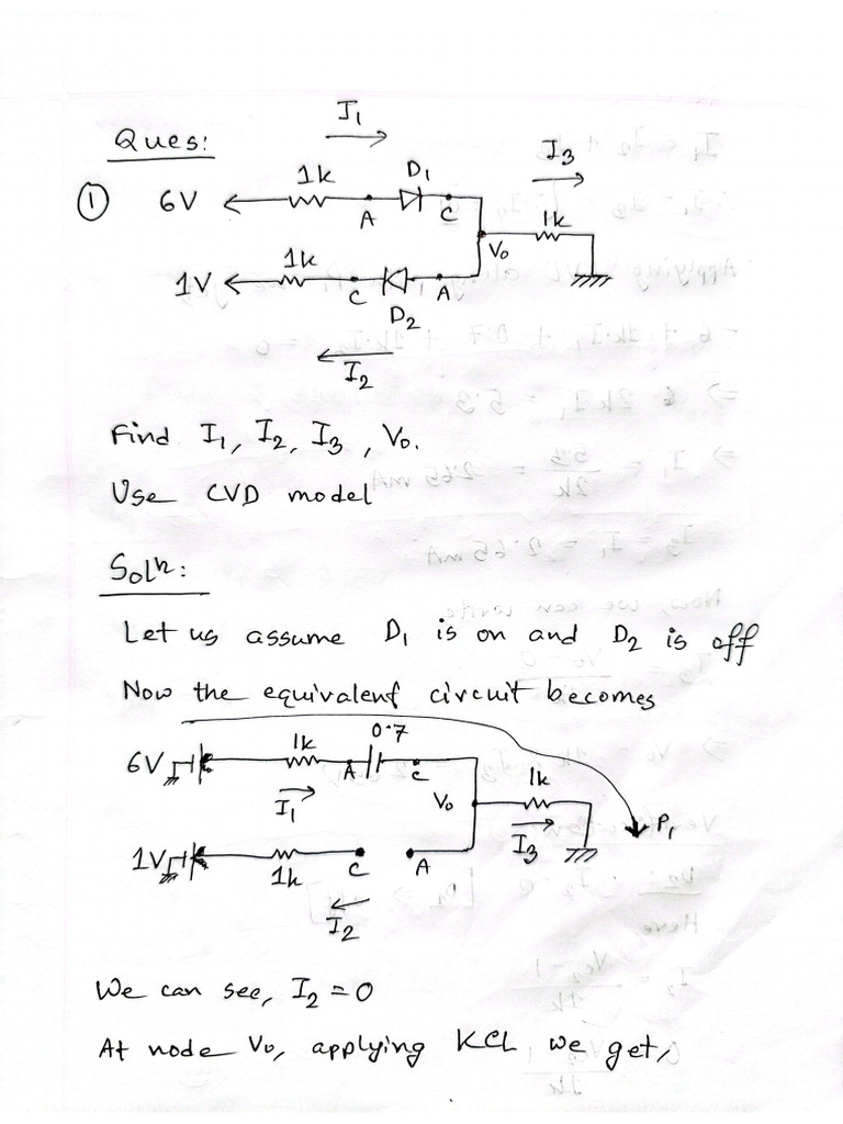 Diode Maths Solved in Class Part 1 | PDF