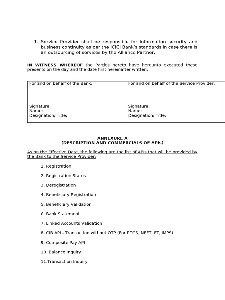 API INTEGRATION AGREEMENT_ Part 4 | PDF | Banking Technology | Money