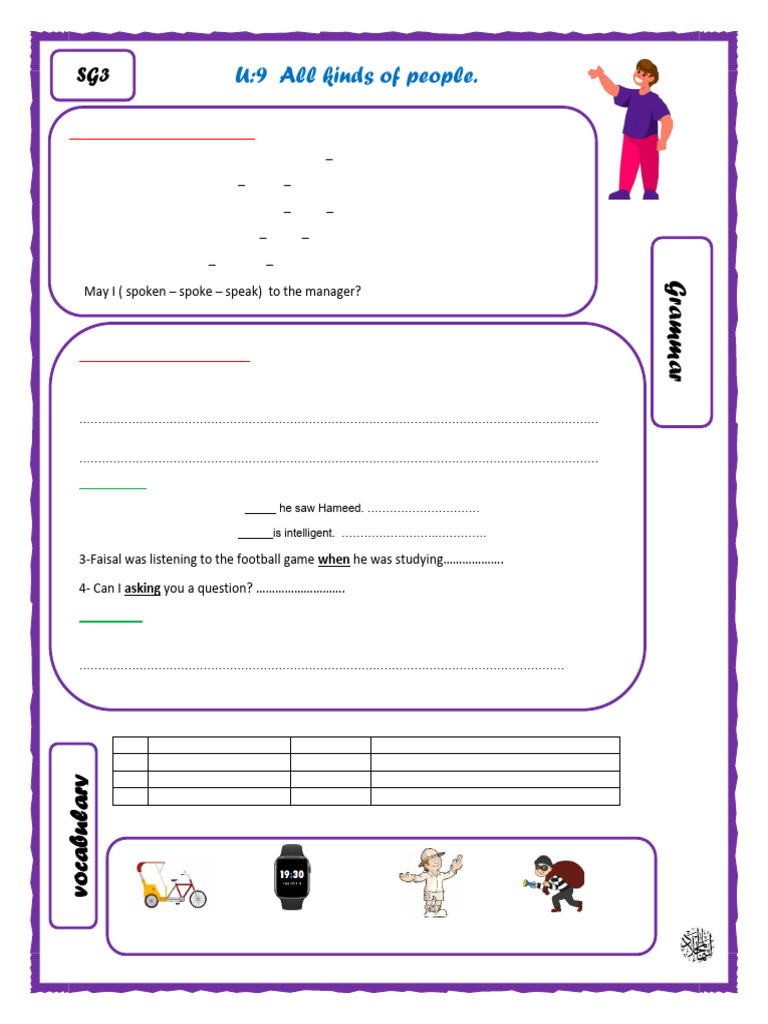 Revision SG3 U9 ET Asma | PDF | Language Arts & Discipline