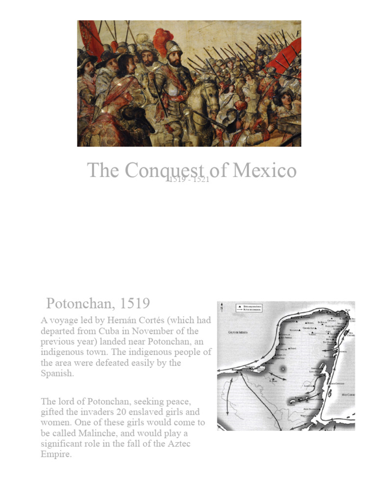 Conquest of Mexico.pptm | PDF | Hernán Cortés | Former Spanish Colonies