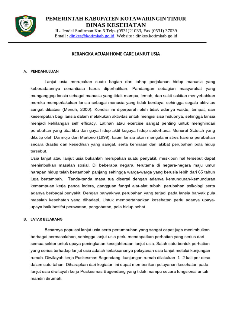 KAK HOME CARE Dengan PJP BAGENDANG New | PDF | Pengembangan Diri ...