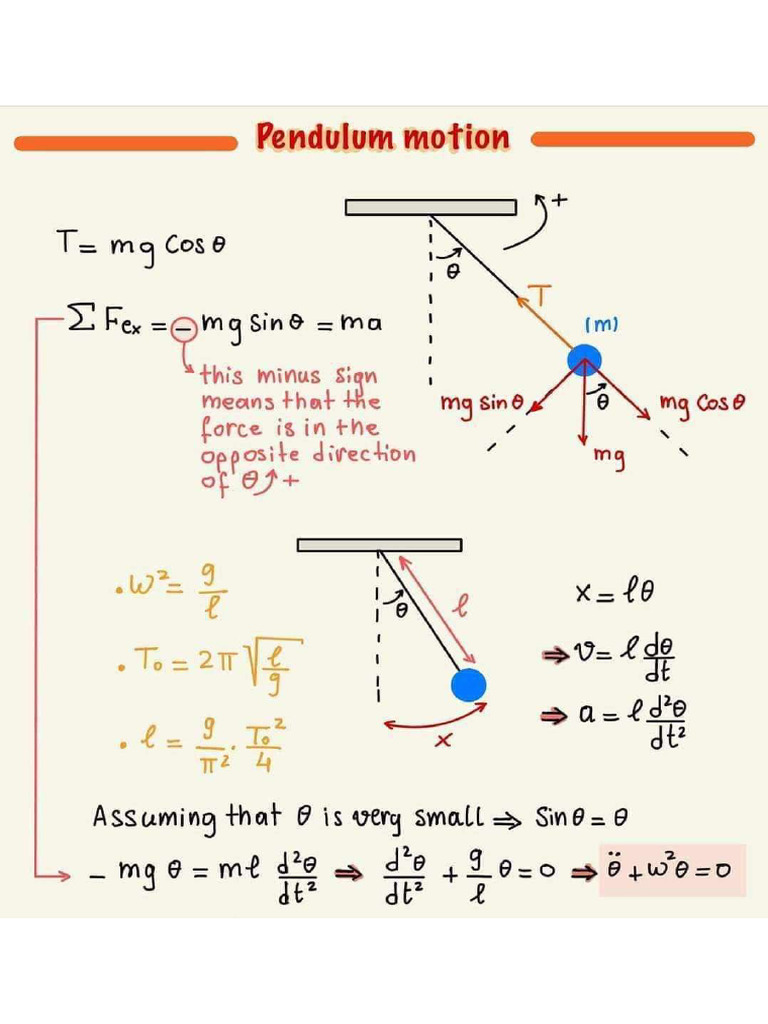 Pendulum Motion | PDF