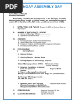 Barangay Organizational Chart 2024 | PDF