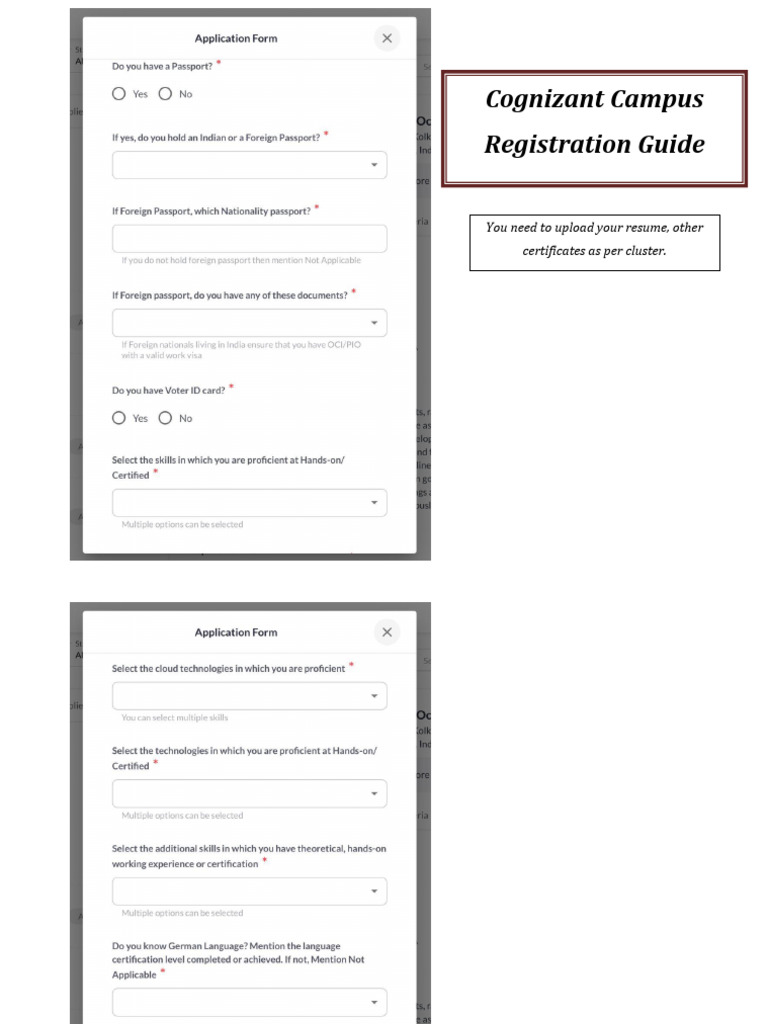 Cognizant Registration Guidelines | PDF | Computers
