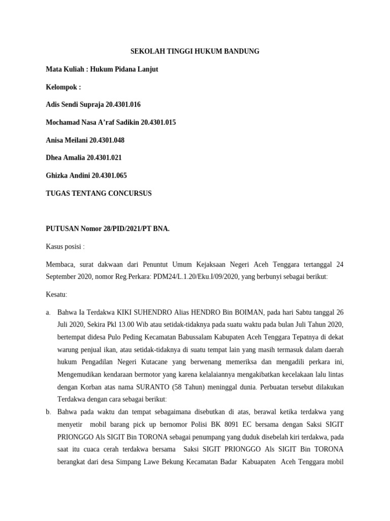 20.016-Adis Sendi Supraja-Tgs - Concursus | PDF