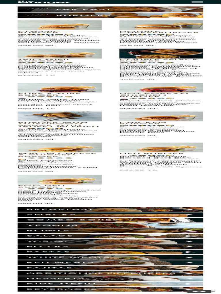 The Hunger QR Menu | PDF | Hamburgers | Sauce