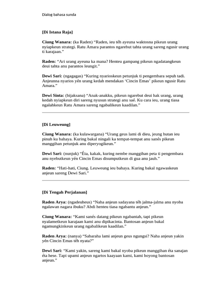Dialog B Sunda | PDF