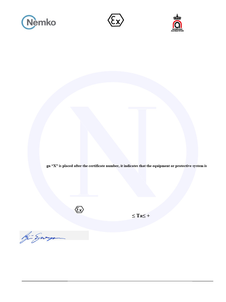 Nemko ATEX Certificate for GD10P Gas Detector | PDF | Safety