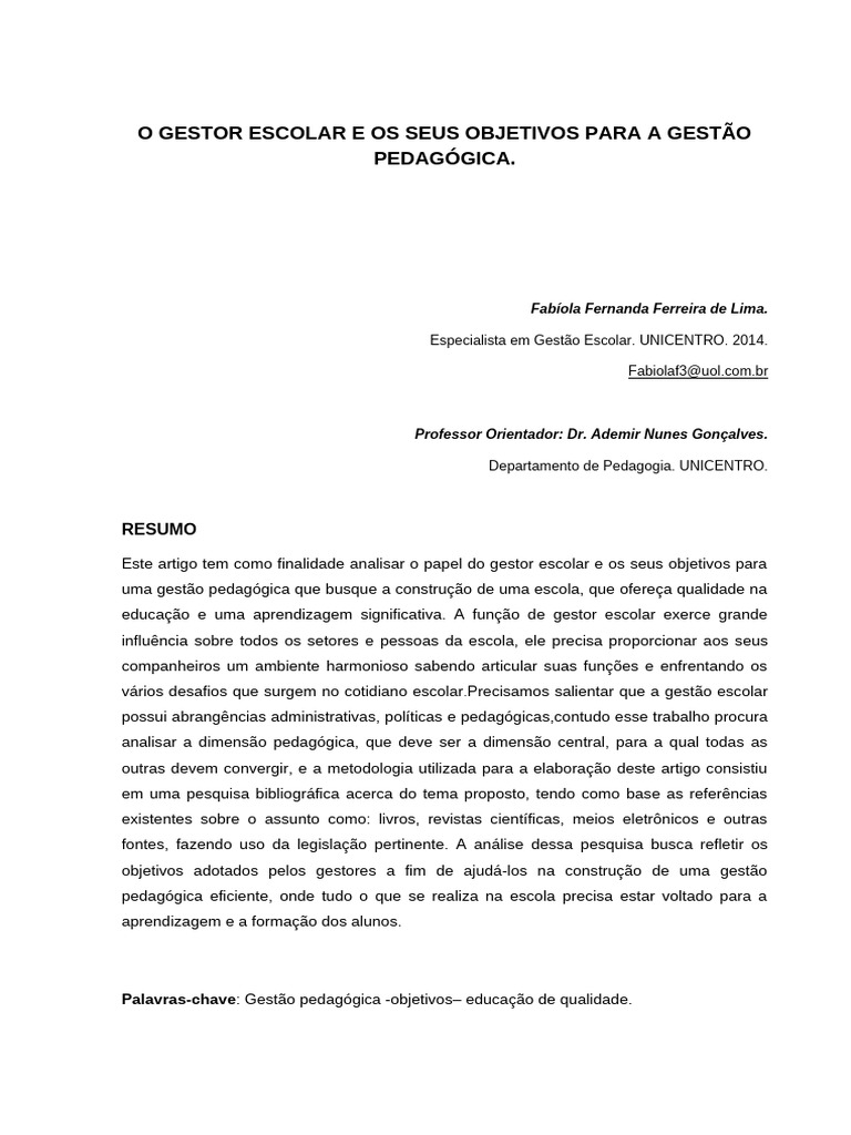 Fab Ola Fernanda 07 12 14 Ademir Nunes | PDF | Pedagogia | Aprendizado