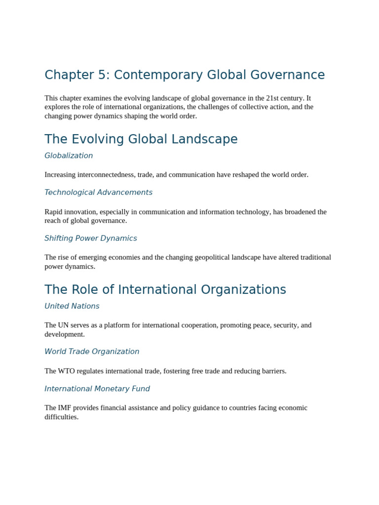 GE 3 REP. | PDF | Global Governance | Governance