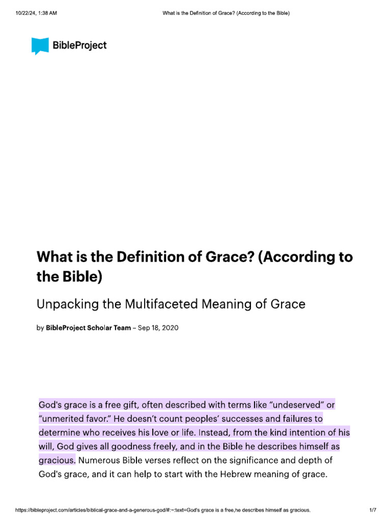 Grace 1 | PDF