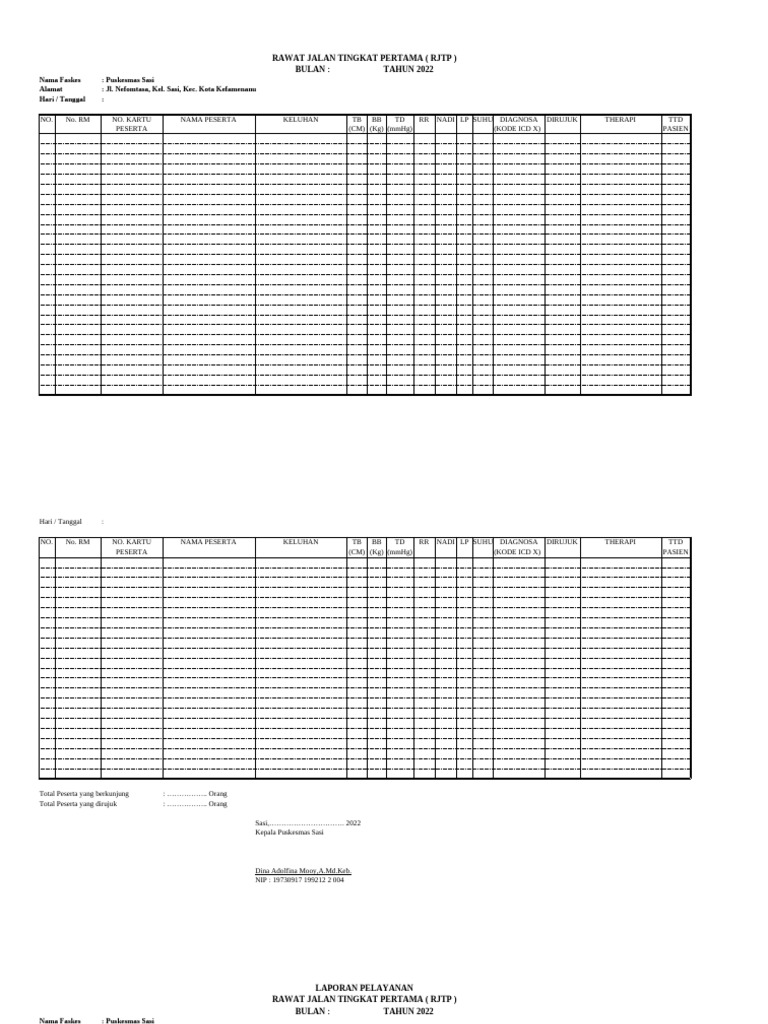 Form. Lap. Di Loket | PDF